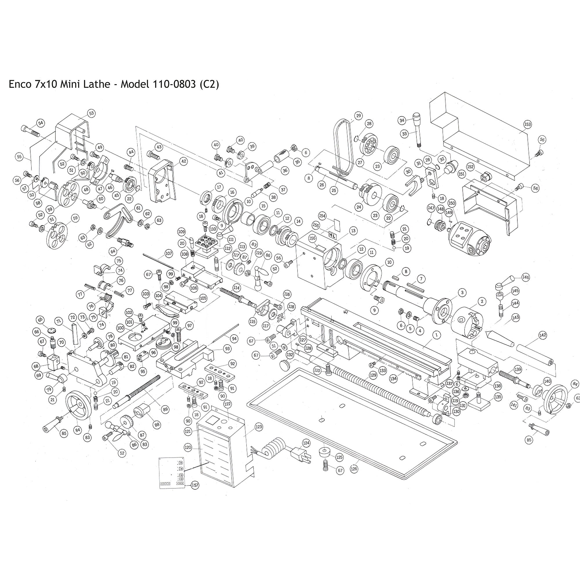 Enco 110-0803 Mini Lathe – LittleMachineShop.com