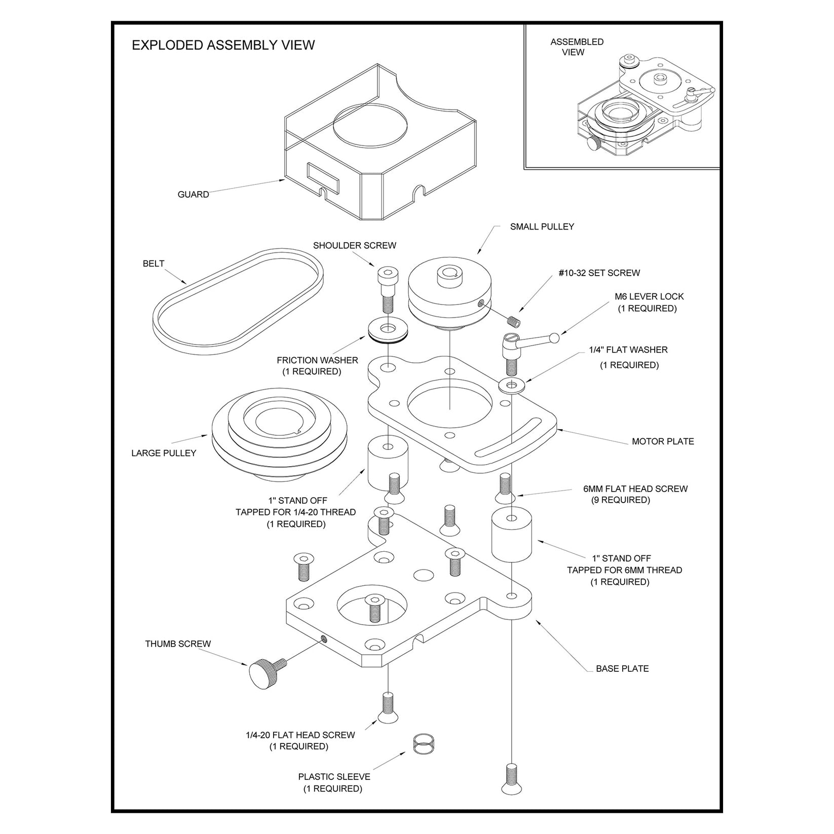 Belt Drive Conversion Kit, Mini Mill – LittleMachineShop.com