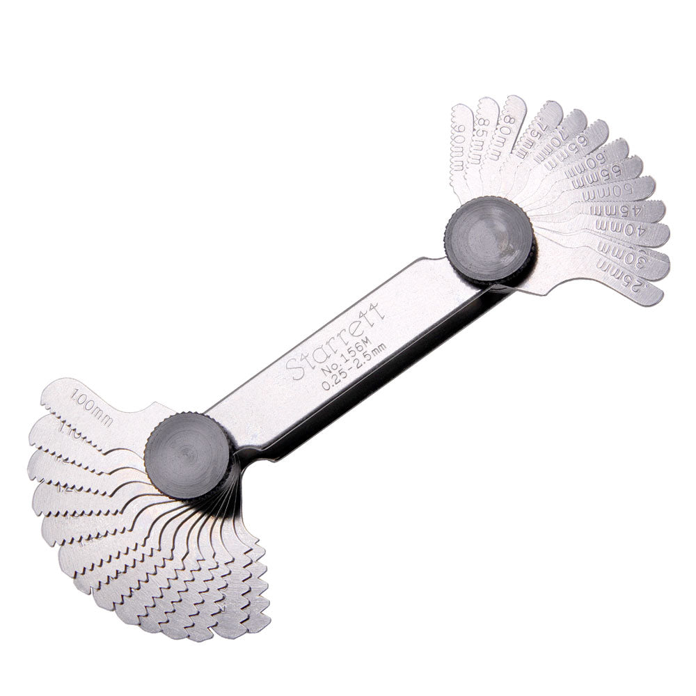Screw Pitch Gage, Metric 28 Leaves, Starrett – LittleMachineShop.com
