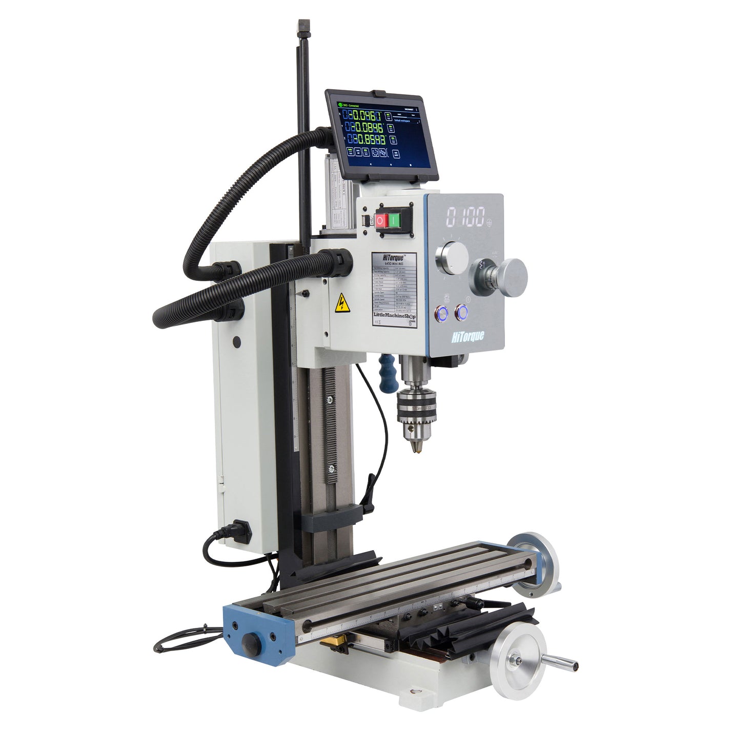 HiTorque 6450 Deluxe LED Mini Mill – LittleMachineShop.com