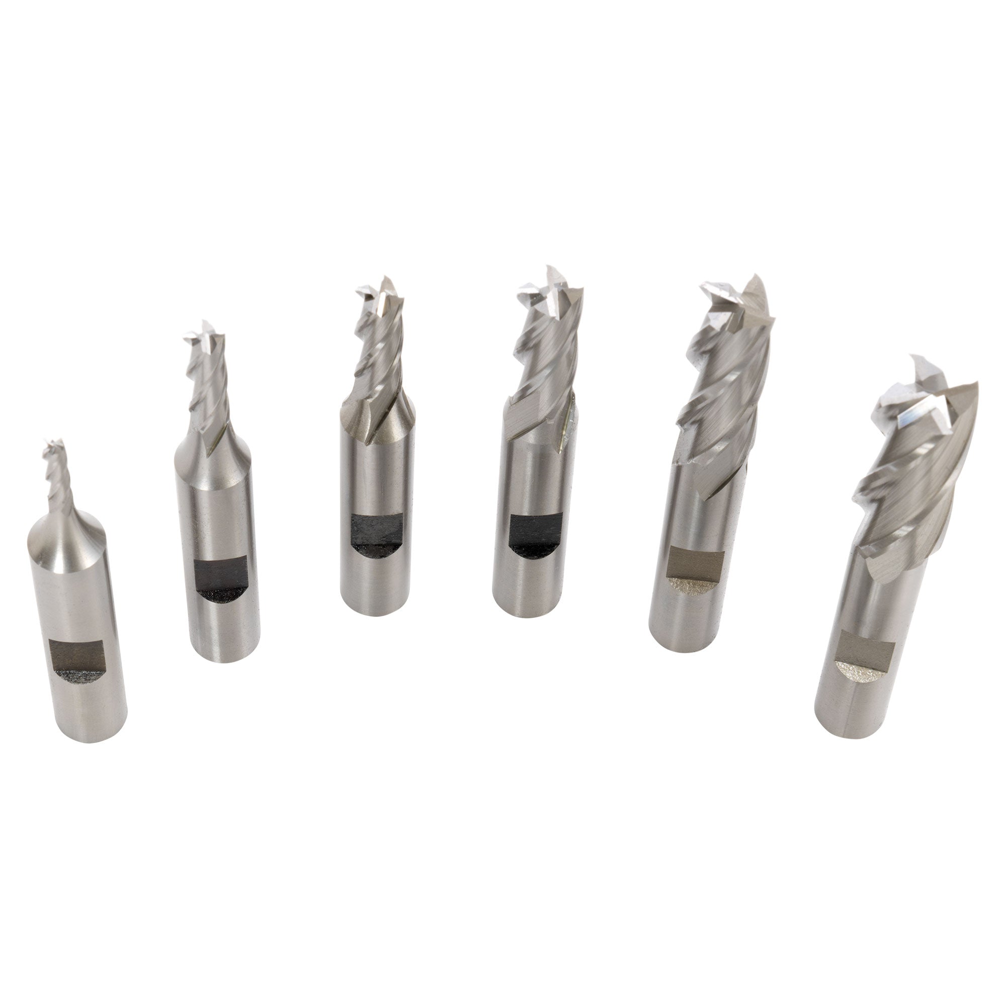 End Mill Set, 6 Piece 4 Flute, HSS, Metric – LittleMachineShop.com