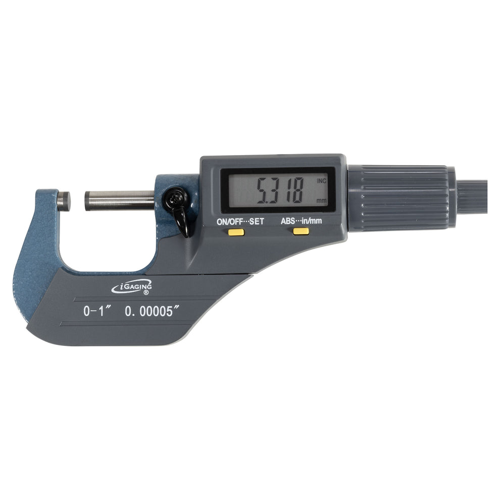 Micrometer Set, 0-3", Digital, iGaging – LittleMachineShop.com