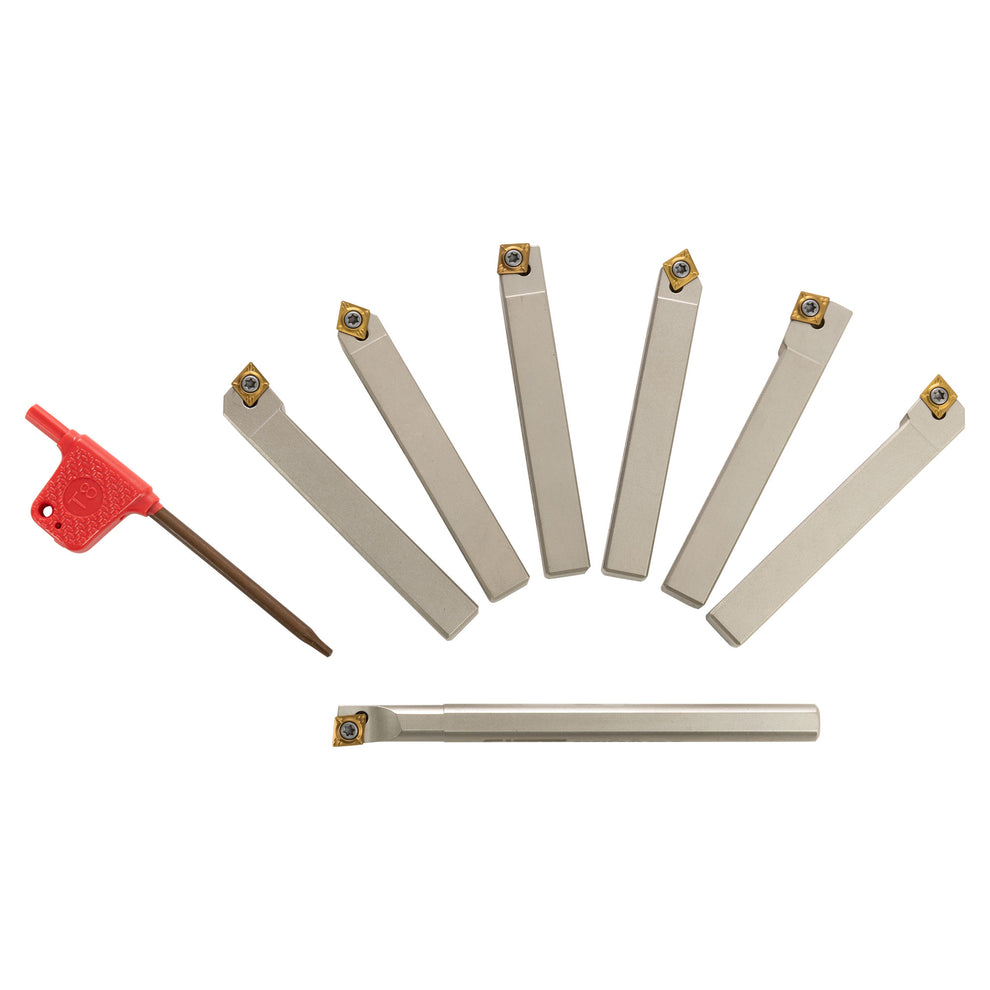 Turning & Boring Tools, 3/8" Indexable, 7 Piece Set – LittleMachineShop.com