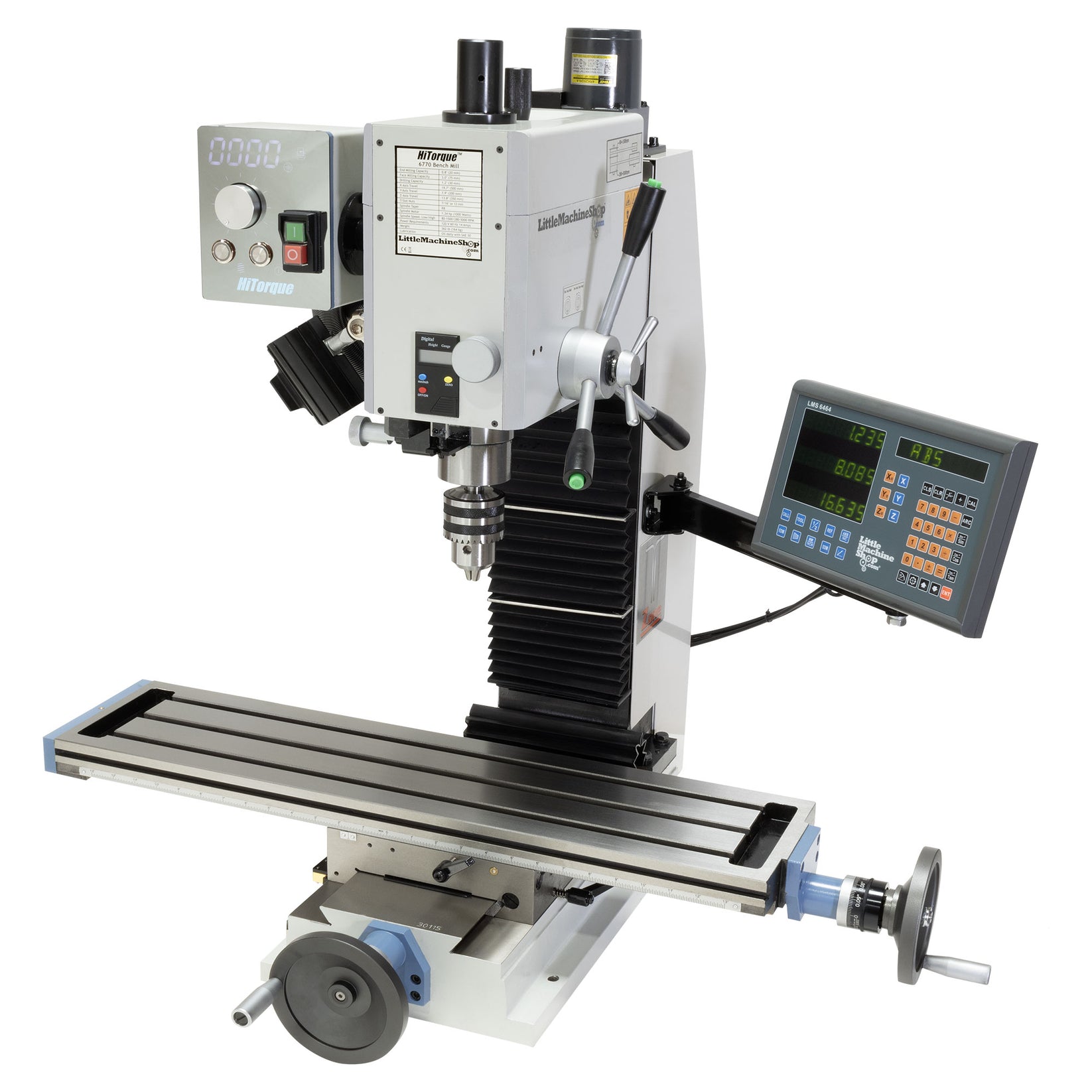 HiTorque 6770 Deluxe Large Bench Mill – LittleMachineShop.com