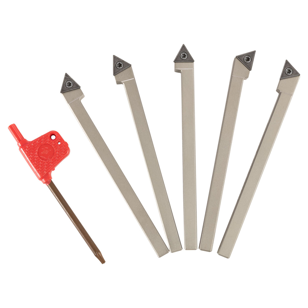 Turning Tools, 1/4" Indexable, 5 Piece Set – LittleMachineShop.com